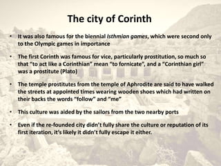 1-2 Corinthians: Lecture-1 | PPTX