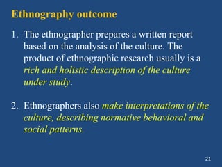ethnography Research | PDF
