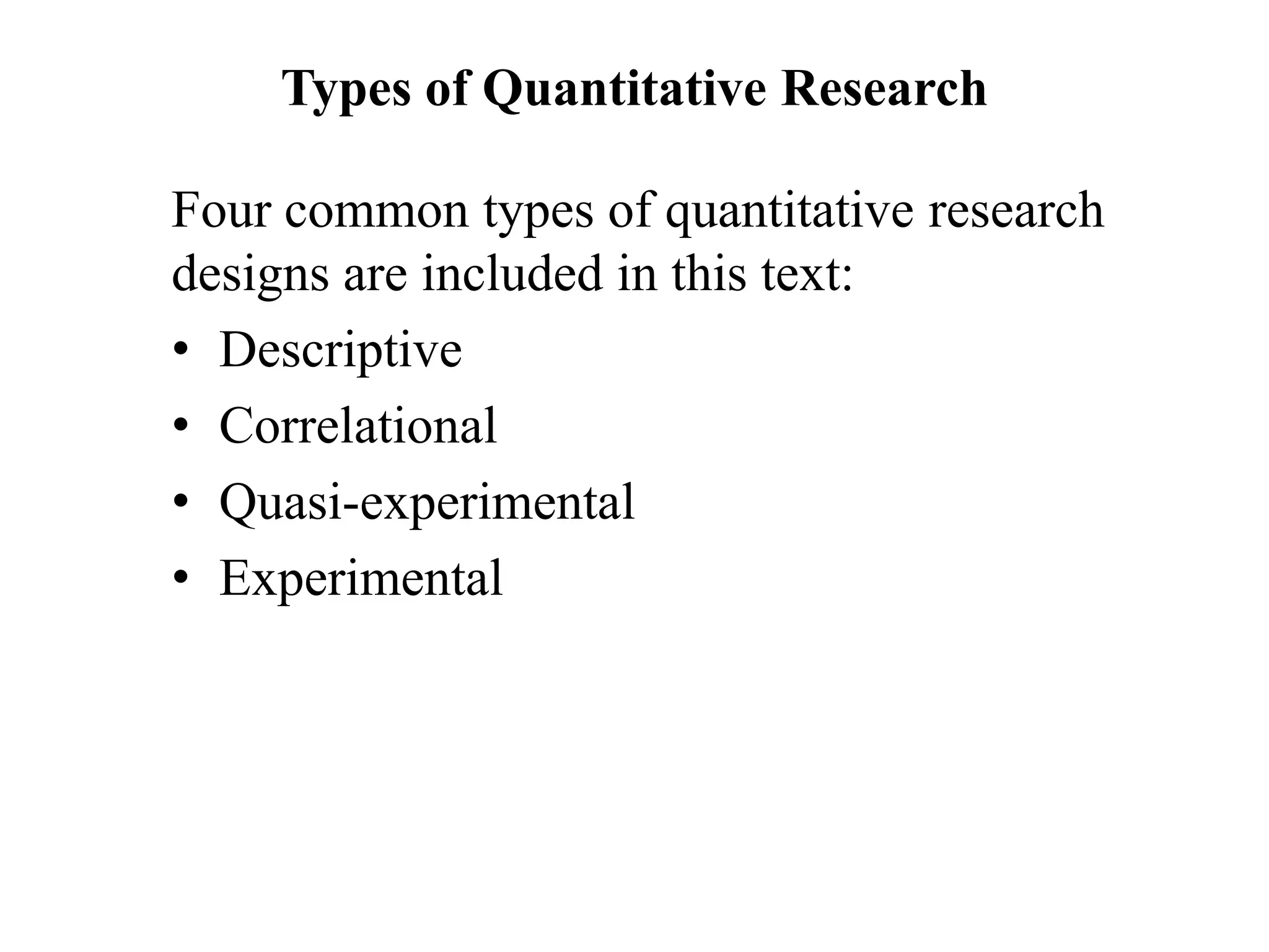 1. quantitative research types | PPT