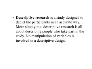 1. quantitative research types | PPT