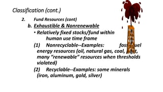 1. natural resources and types | PPT