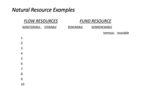 1. natural resources and types | PPT