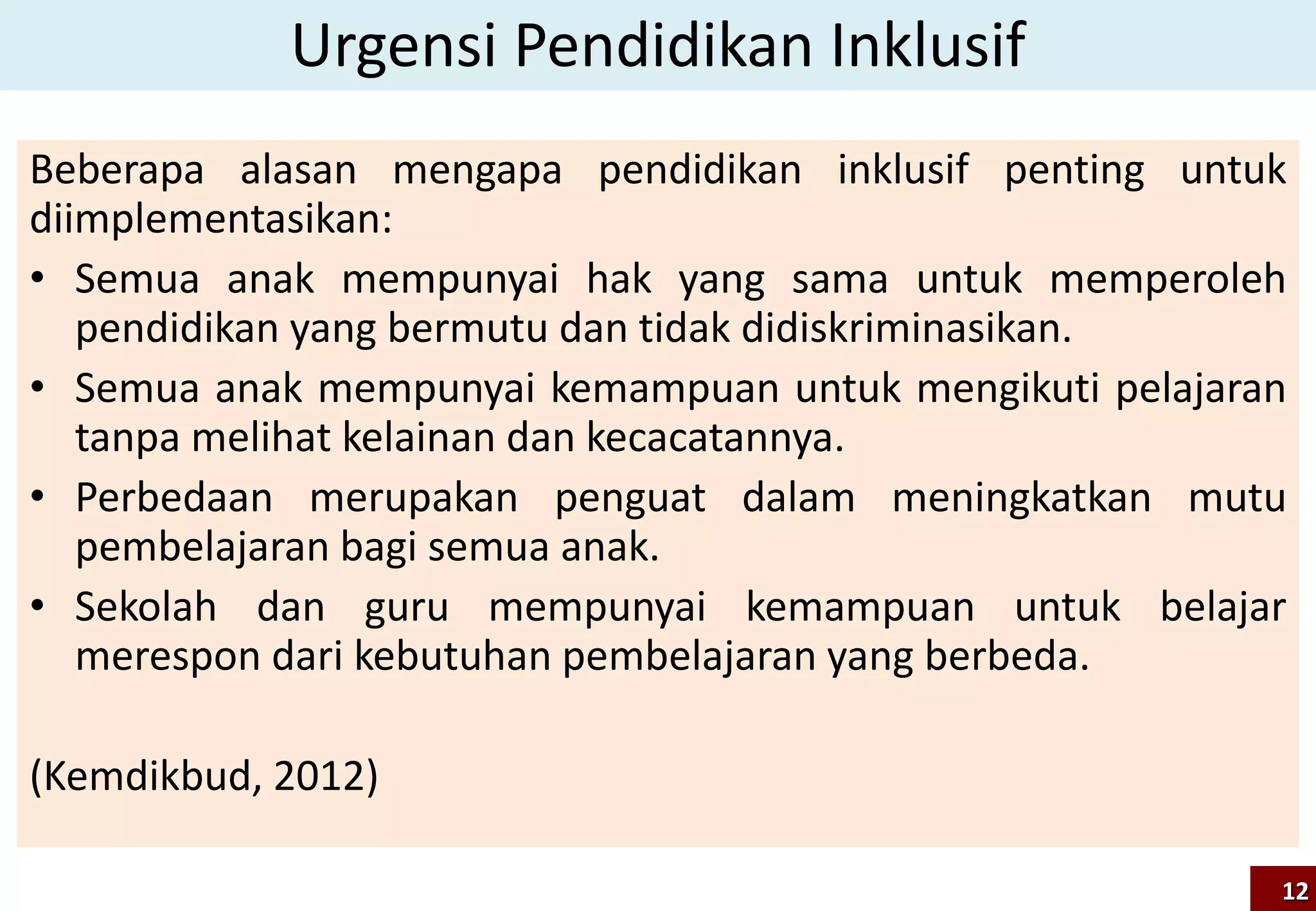 Konsep Pendidikan Inklusif | PPTX