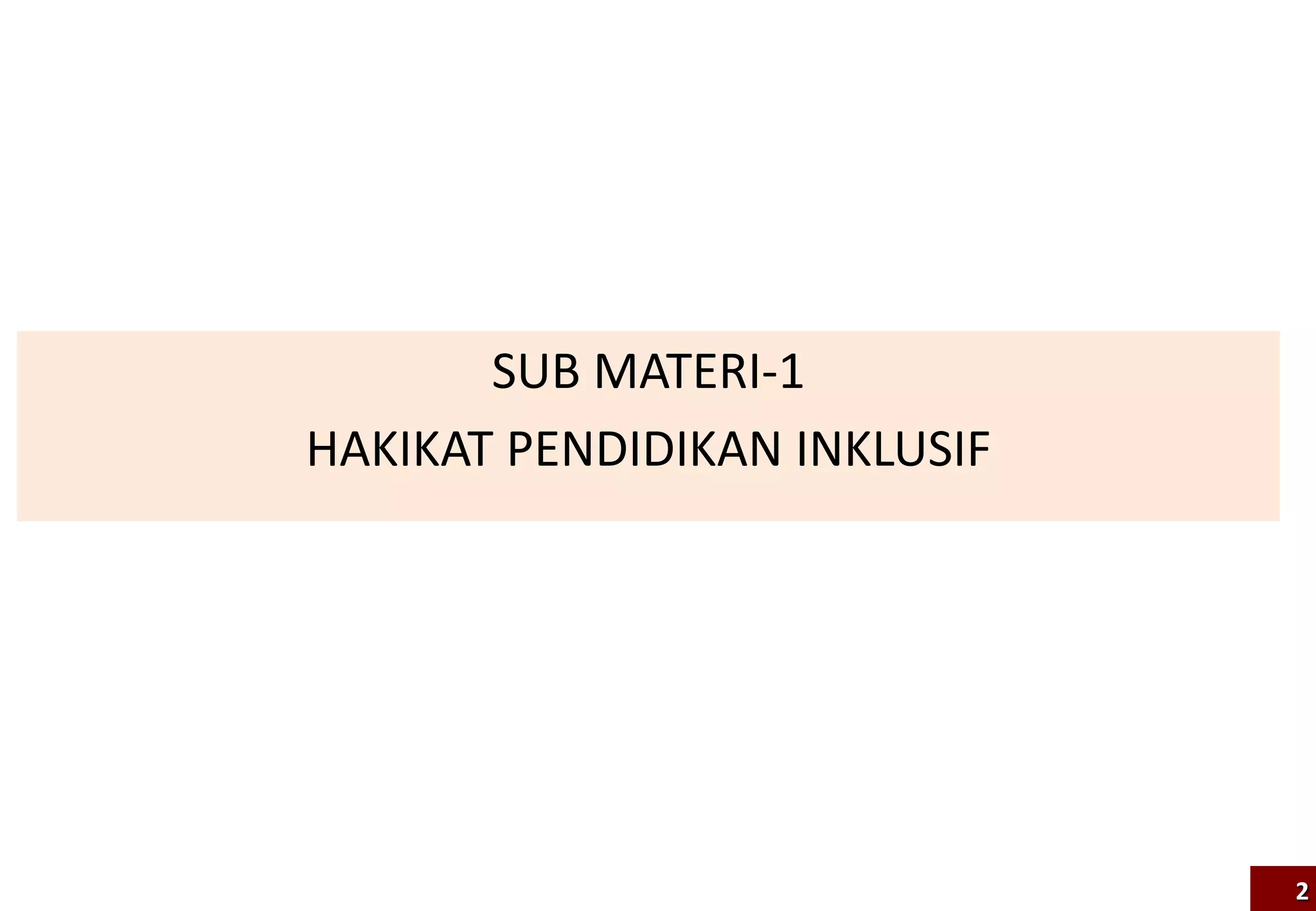 Konsep Pendidikan Inklusif | PPTX