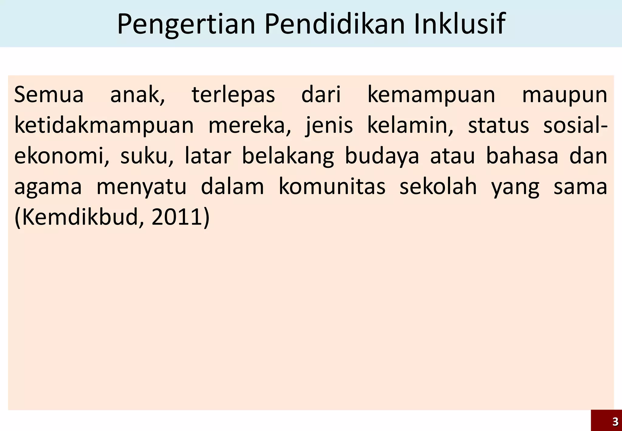 Konsep Pendidikan Inklusif | PPTX