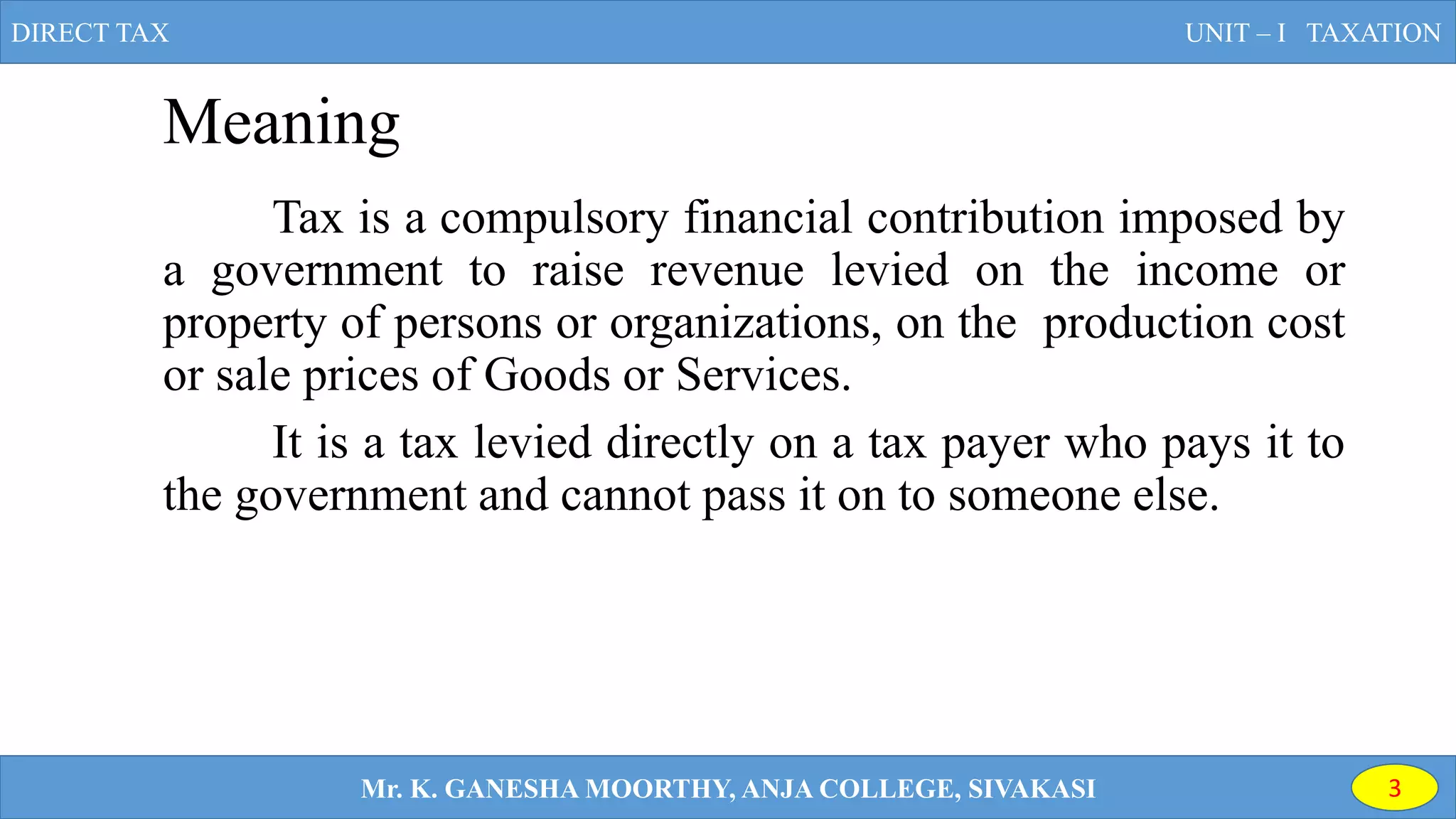 An Introduction to Taxation | PPT