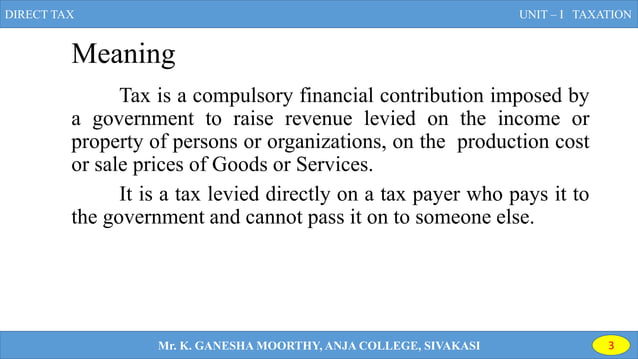 An Introduction to Taxation | PPT