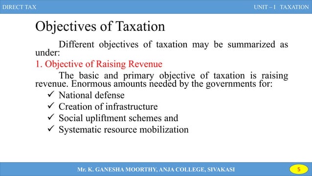 An Introduction to Taxation | PPT