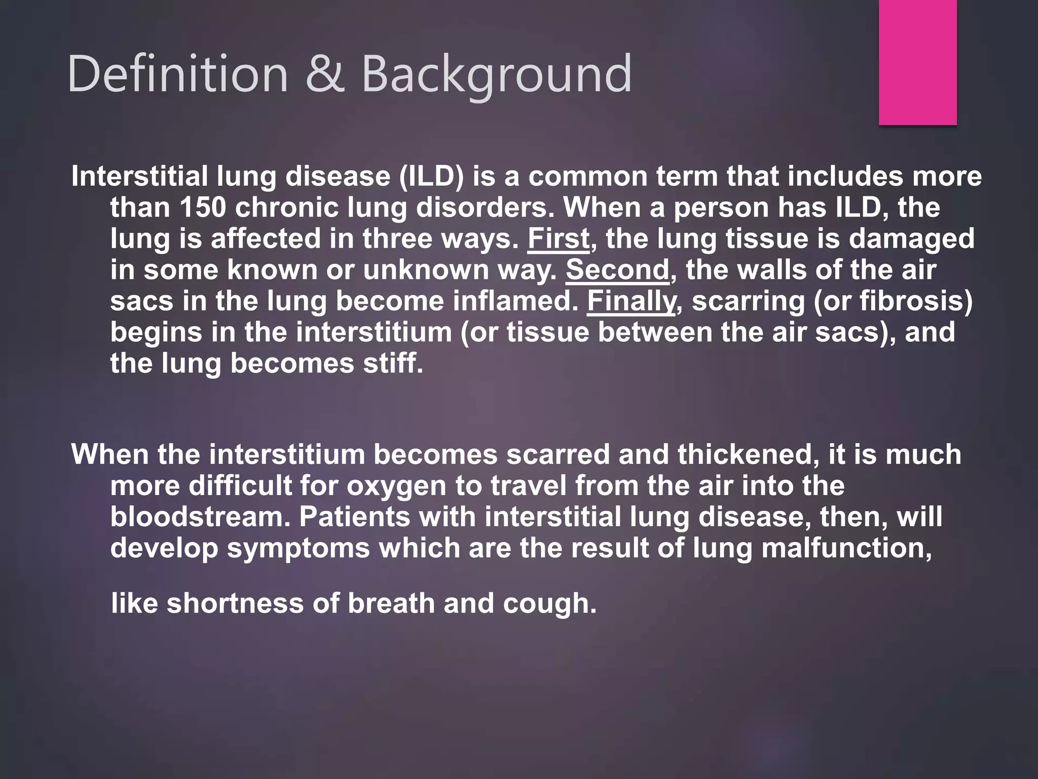 interstitial lung disease (ilD) | PPT