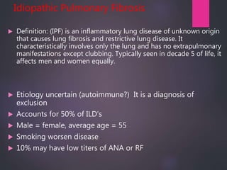 interstitial lung disease (ilD) | PPT