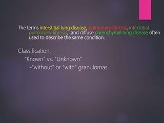 interstitial lung disease (ilD) | PPT