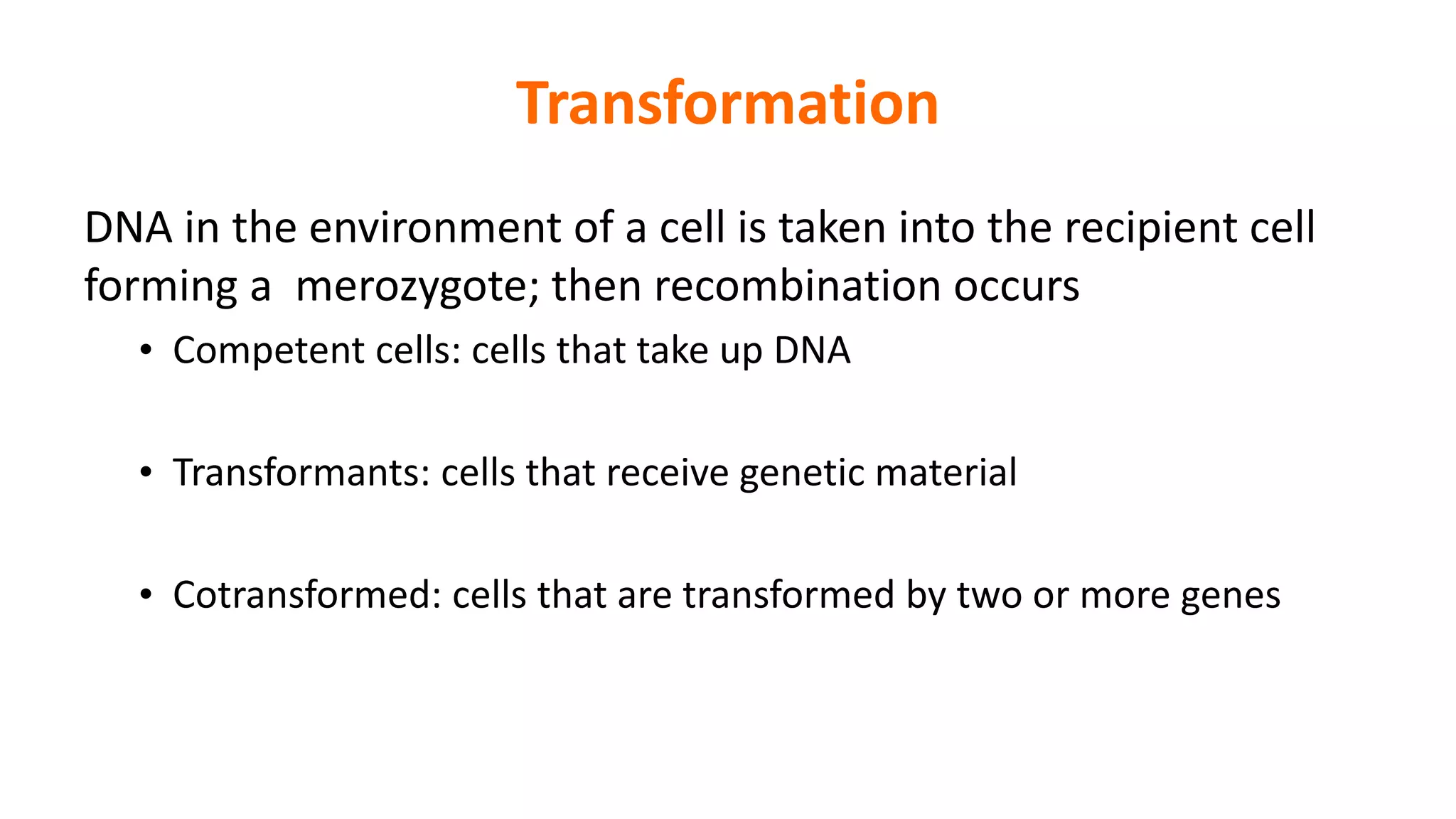 Gene transfer mechanisms in bacteria | PPT