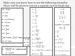 Physics Semester 2 Review and Tutorial | PPT