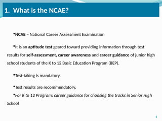 1-2015-NCAE-Overview.pptx.ppt........... | PPT