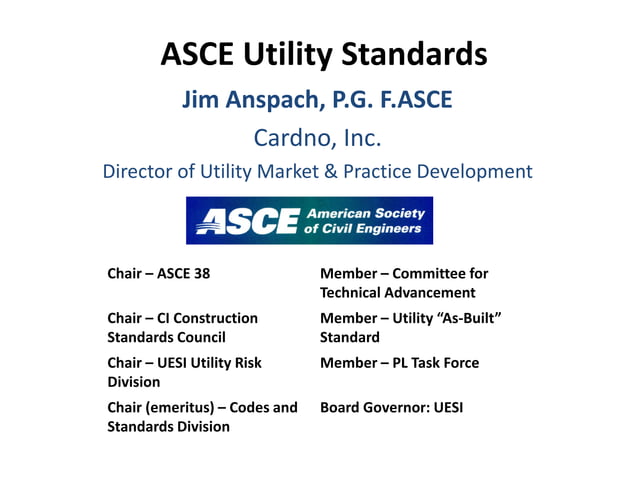 ASCE Utility Standards | PDF | Civil Engineering Industry | Industries