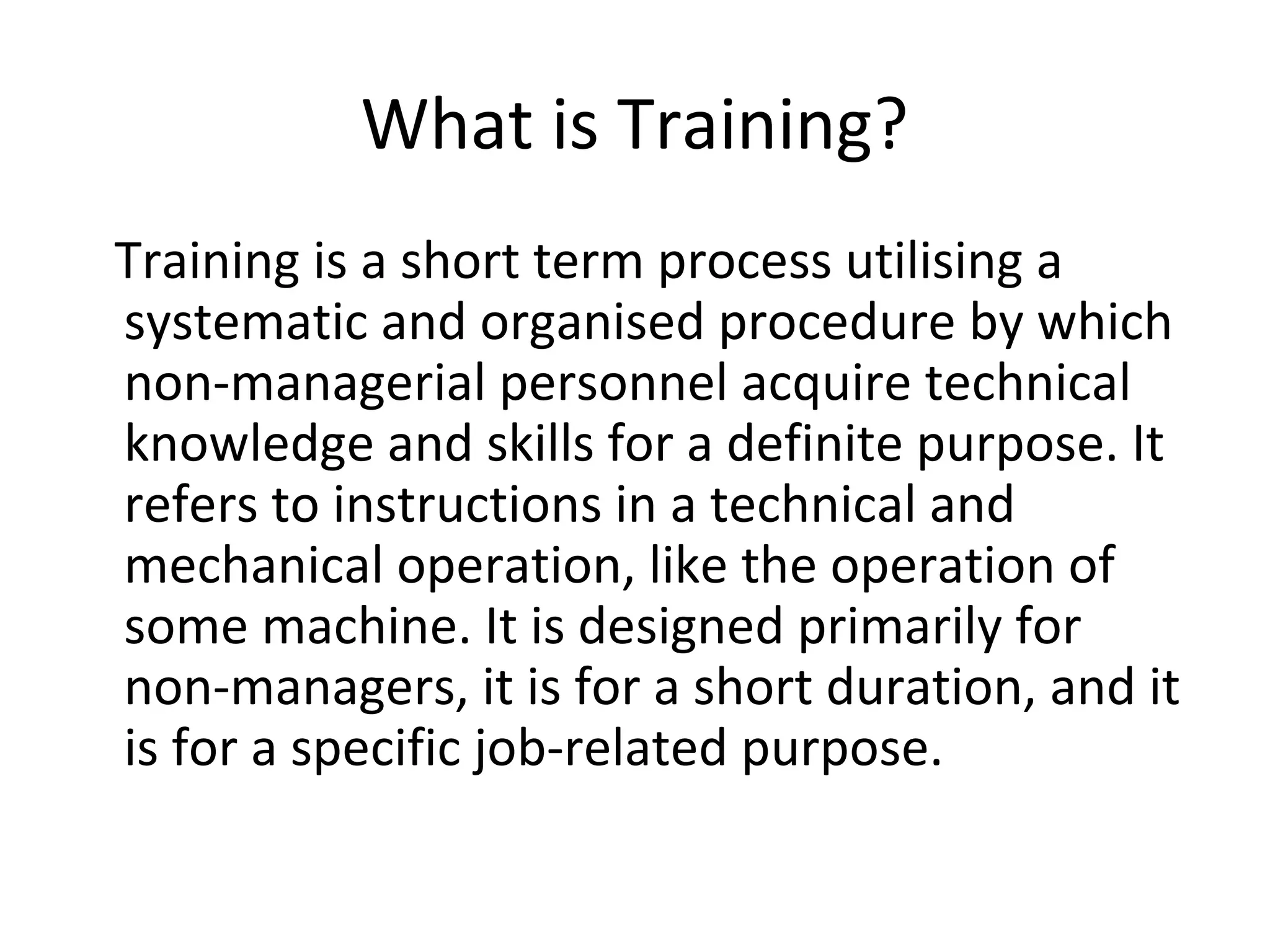 1 training & development introduction | PPT