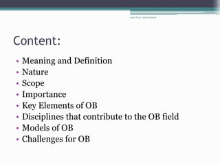 1. introduction to organizational behavior | PPT