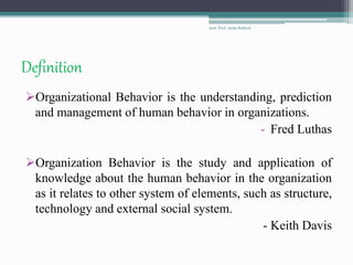 1. introduction to organizational behavior | PPT