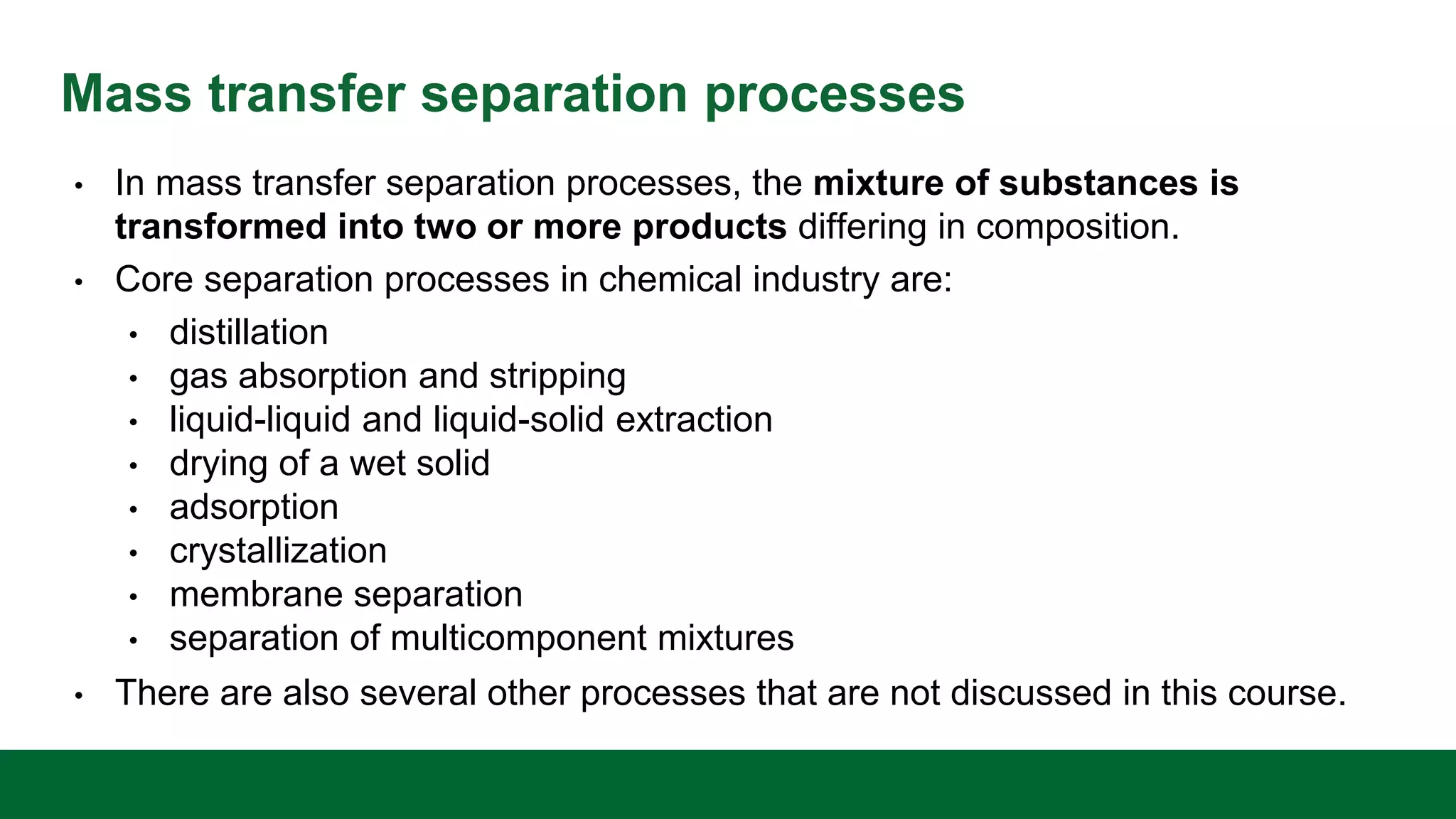 Classification of mass transfer processes | PPTX