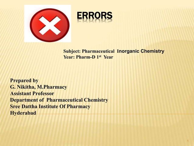 1. errors ppt | PPTX
