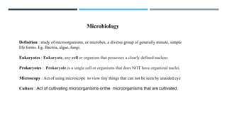 1. introduction to microbiology | PPT