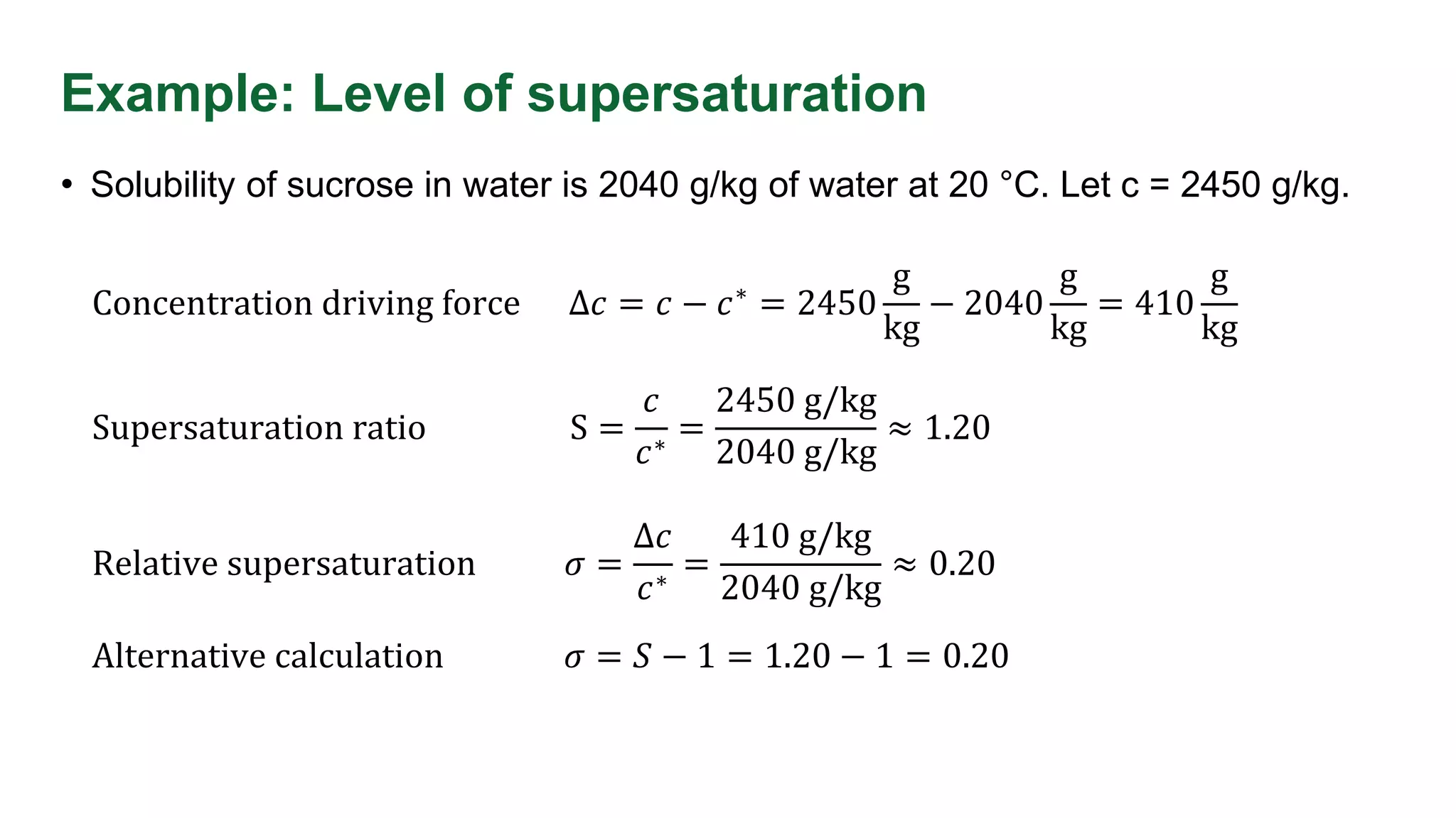 Supersaturation in crystallization | PPTX
