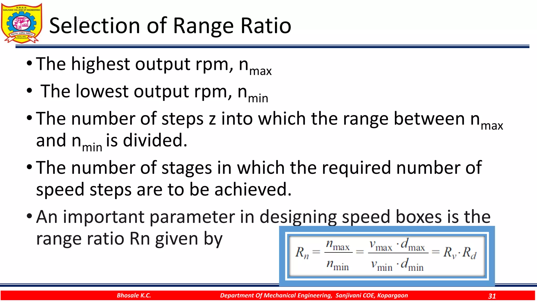 Design of Machine Tool Gear BOx | PDF