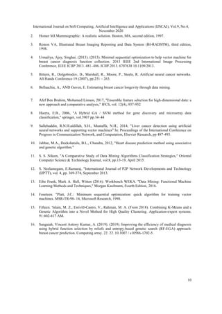 SVM &GA-CLUSTERING BASED FEATURE SELECTION APPROACH FOR BREAST CANCER DETECTION | PDF