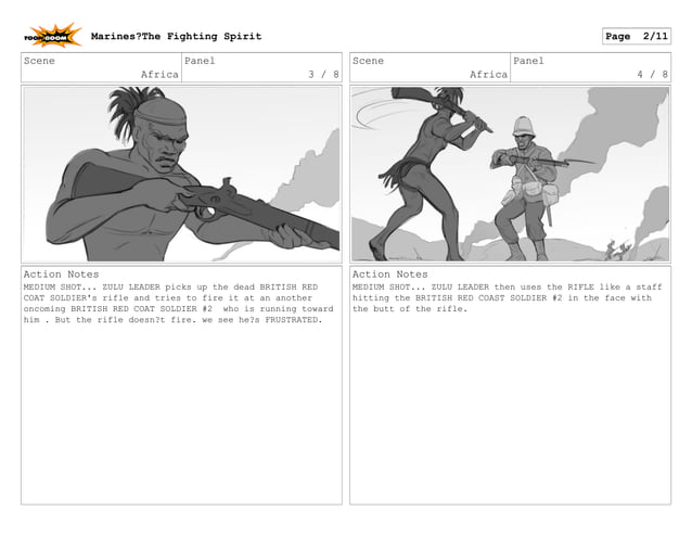 Action movie storyboard | PPT