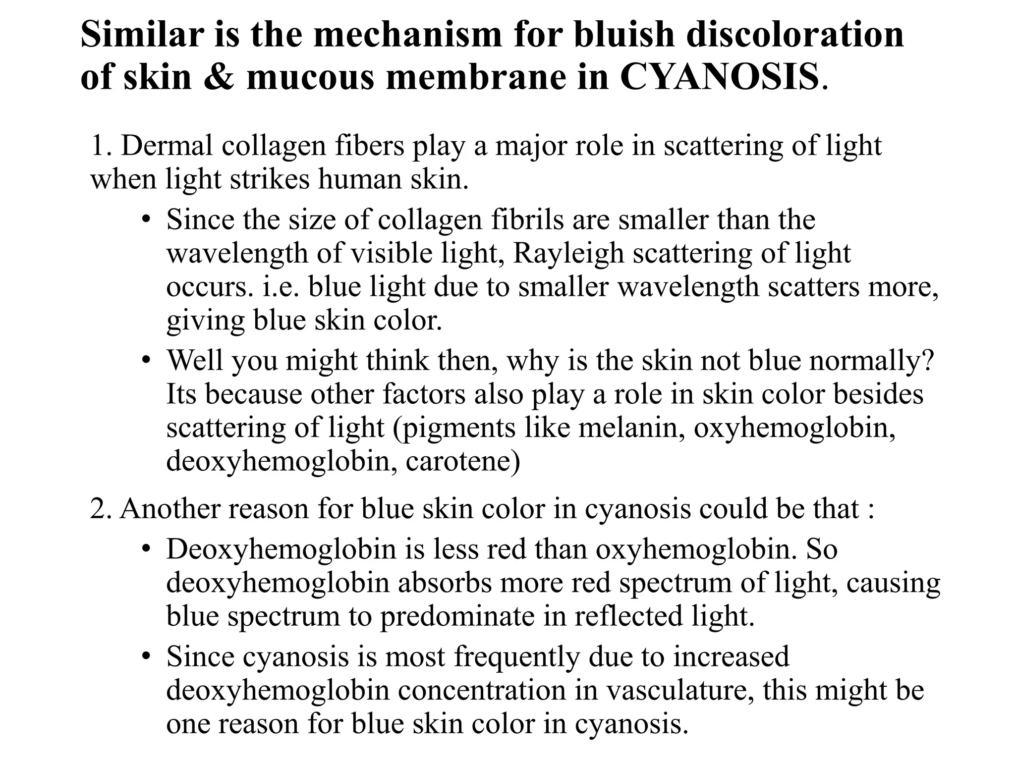 Physics Behind Cyanosis Ppt