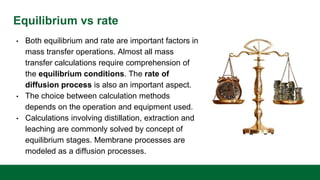 Rate and equilibrium in mass transfer processes | PPTX