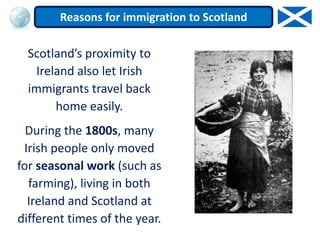 Migration and Empire - reasons for immigration to scotland | PPT