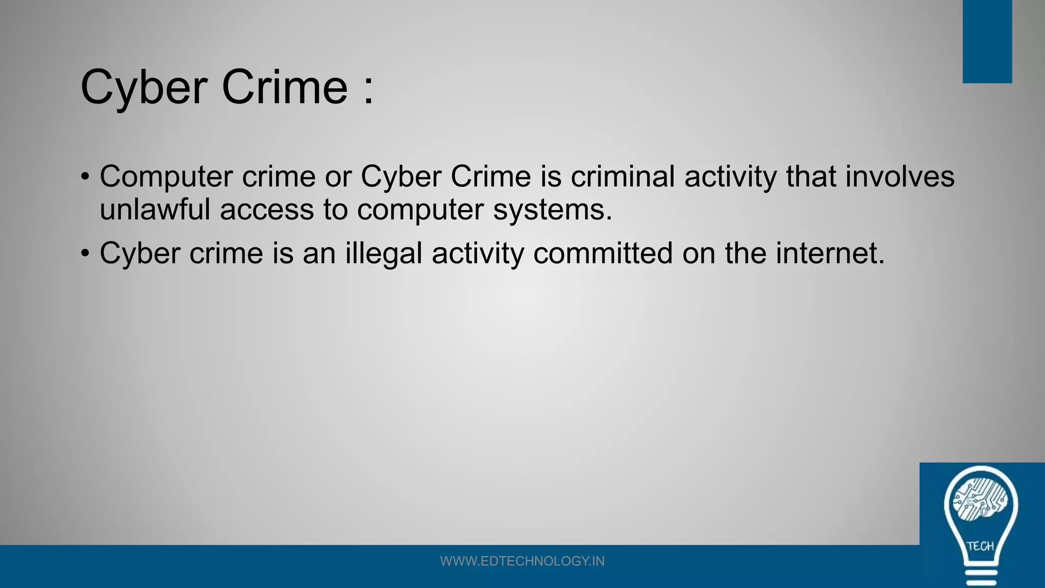 what is cyber crime and how it started | PPT