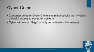 what is cyber crime and how it started | PPTX