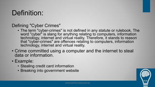 what is cyber crime and how it started | PPT