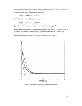 ADAPTIVE CONTROL AND SYNCHRONIZATION OF SPROTT-I SYSTEM WITH UNKNOWN PARAMETERS | PDF