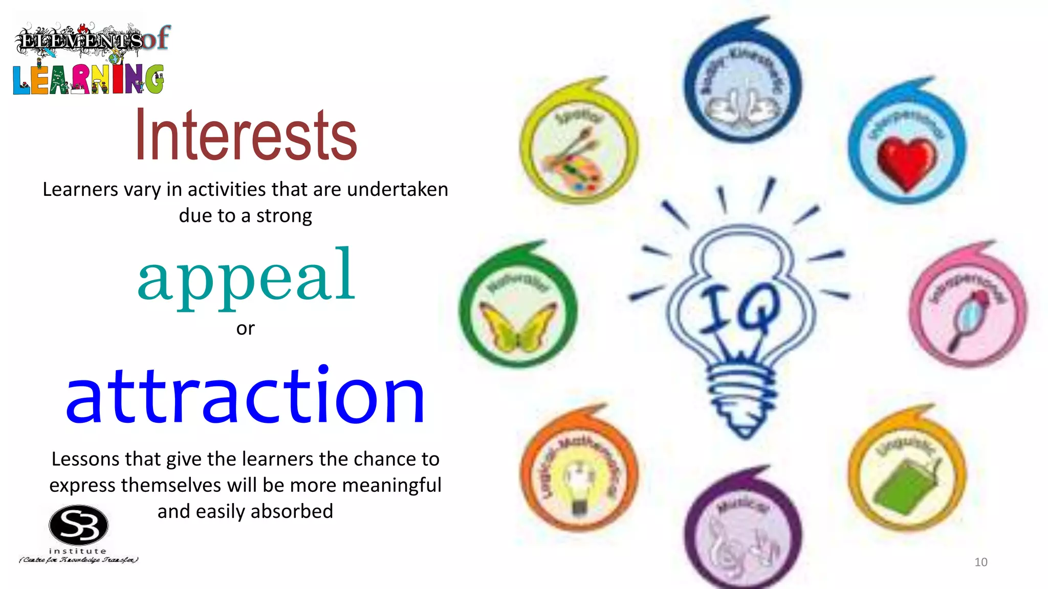 Elements of learning | PPT