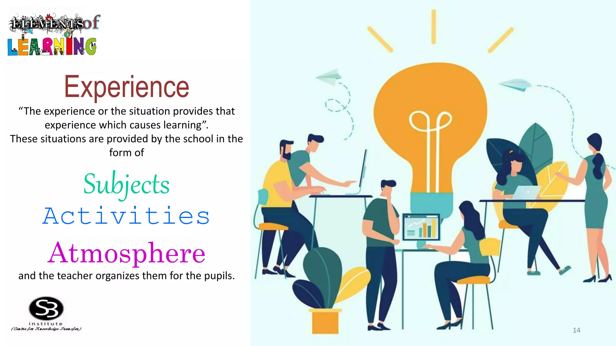 Elements of learning | PPT