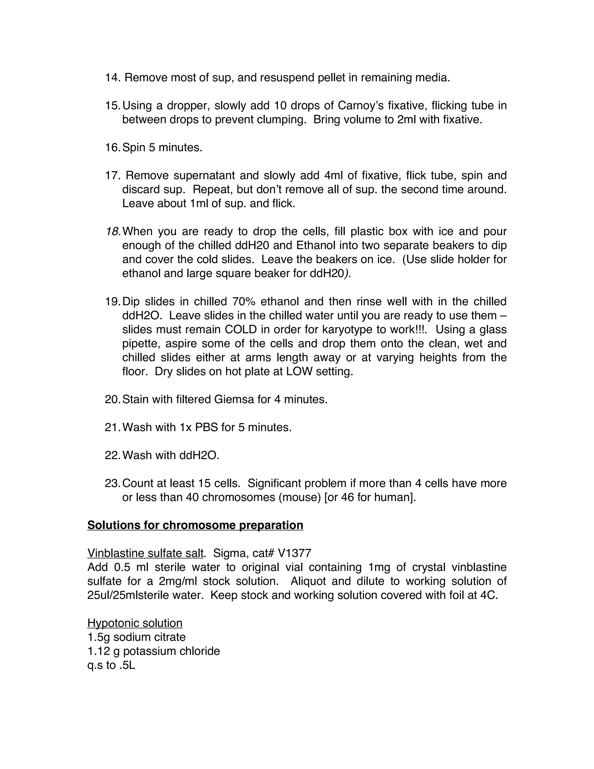 karyotyping Practical Procedure | PDF