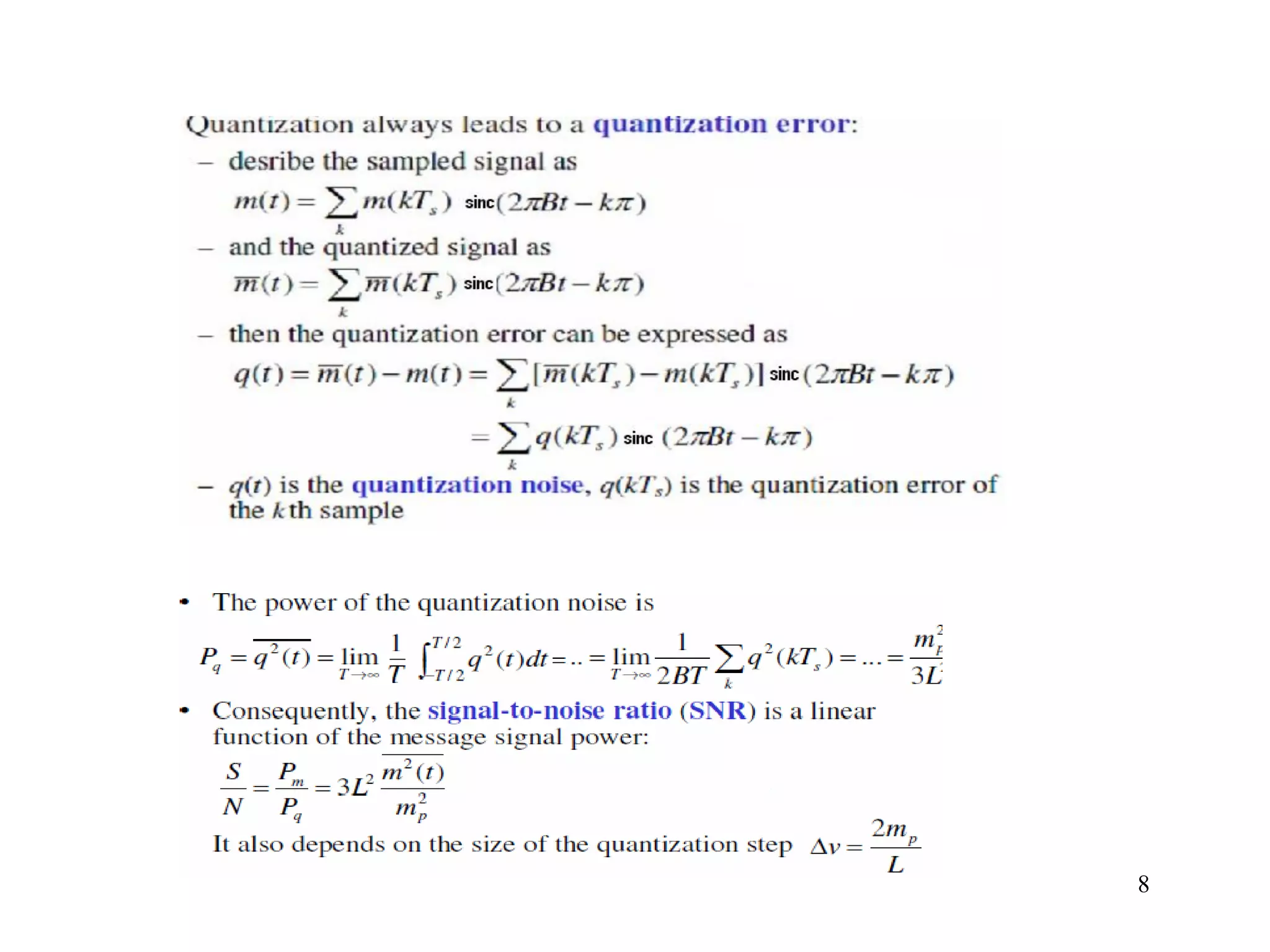 Sampling Theorem, Quantization Noise and its types, PCM, Channel Capacity, Nyquist Bandwidth ...