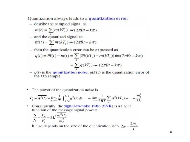 Sampling Theorem, Quantization Noise and its types, PCM, Channel Capacity, Nyquist Bandwidth ...