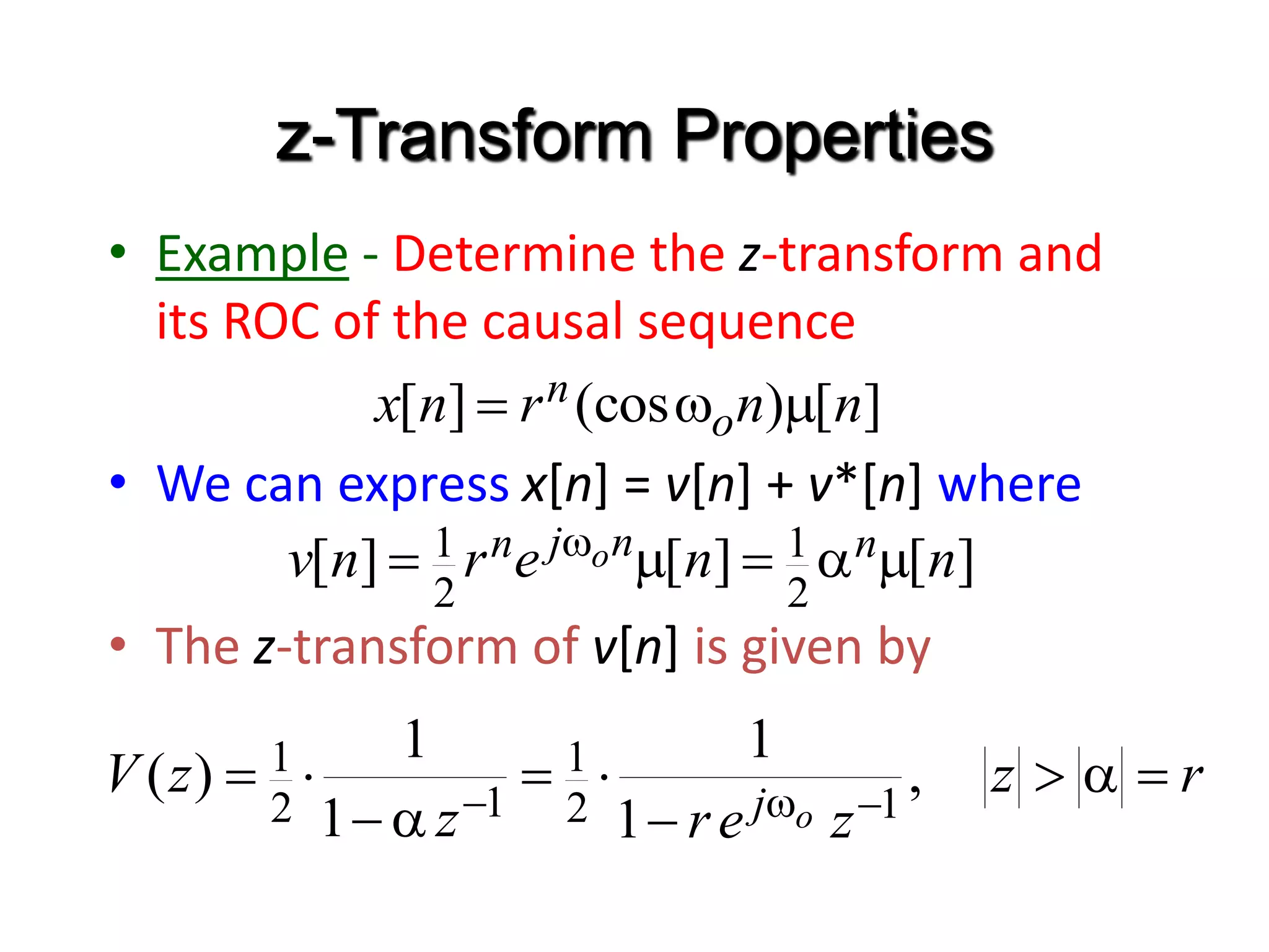 Z Transform, Causal, Anti-Causal and Two sided sequence, Region of ...