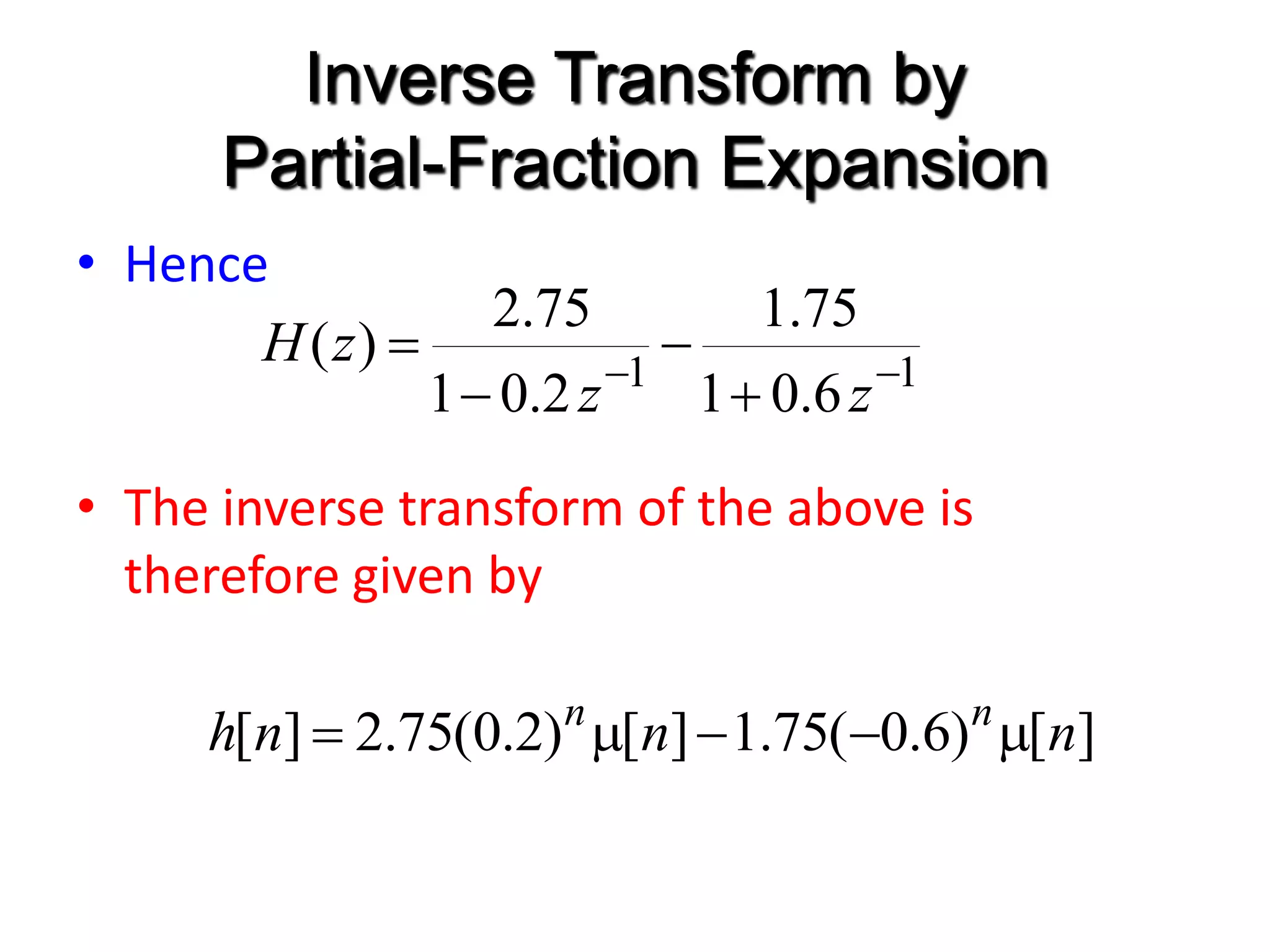 Z Transform, Causal, Anti-Causal and Two sided sequence, Region of Convergence, Properties ...