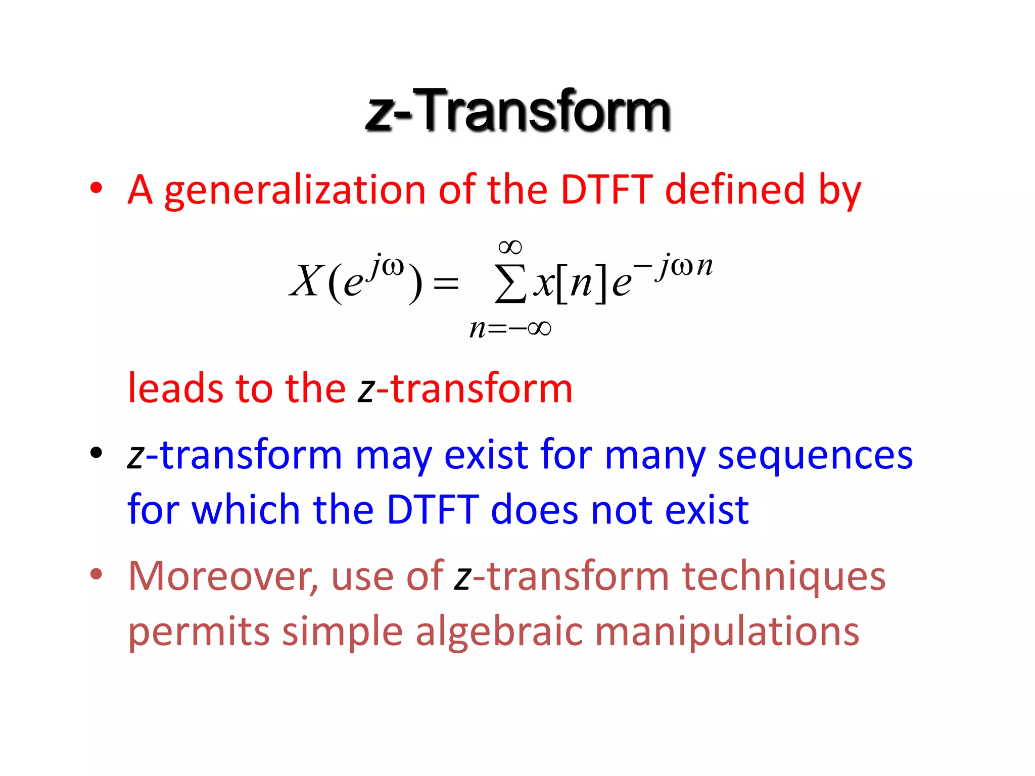 Z Transform, Causal, Anti-Causal and Two sided sequence, Region of ...