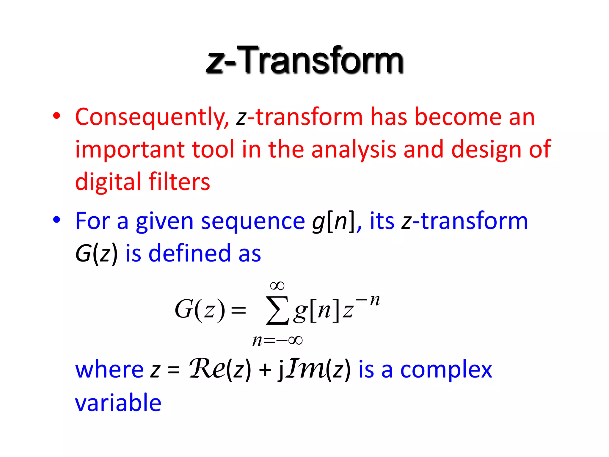 Z Transform, Causal, Anti-Causal and Two sided sequence, Region of Convergence, Properties ...