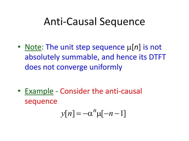 Z Transform, Causal, Anti-Causal and Two sided sequence, Region of ...