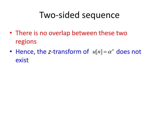 Z Transform, Causal, Anti-Causal and Two sided sequence, Region of ...