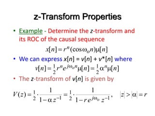 Z Transform, Causal, Anti-Causal and Two sided sequence, Region of Convergence, Properties ...
