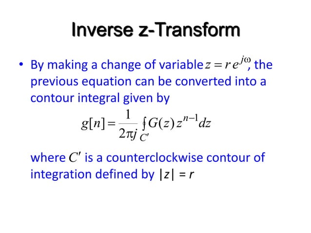 Z Transform, Causal, Anti-Causal and Two sided sequence, Region of Convergence, Properties ...