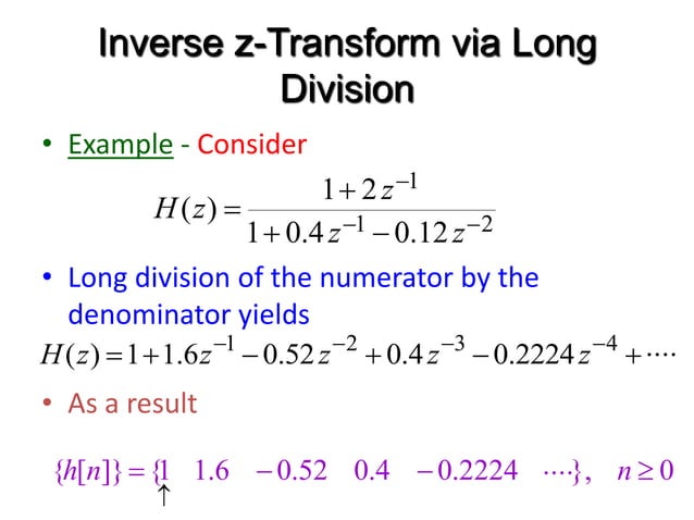 Z Transform, Causal, Anti-Causal and Two sided sequence, Region of Convergence, Properties ...